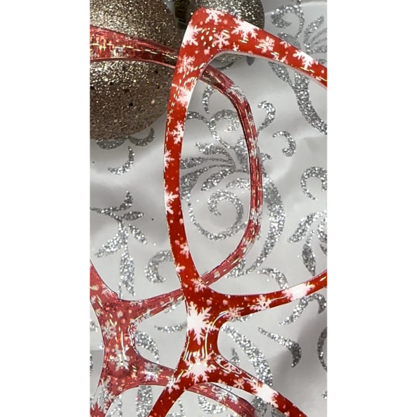 Watercolor-Cherry-Red-Snowflakes Toppers - Compatible Pair Wear ...